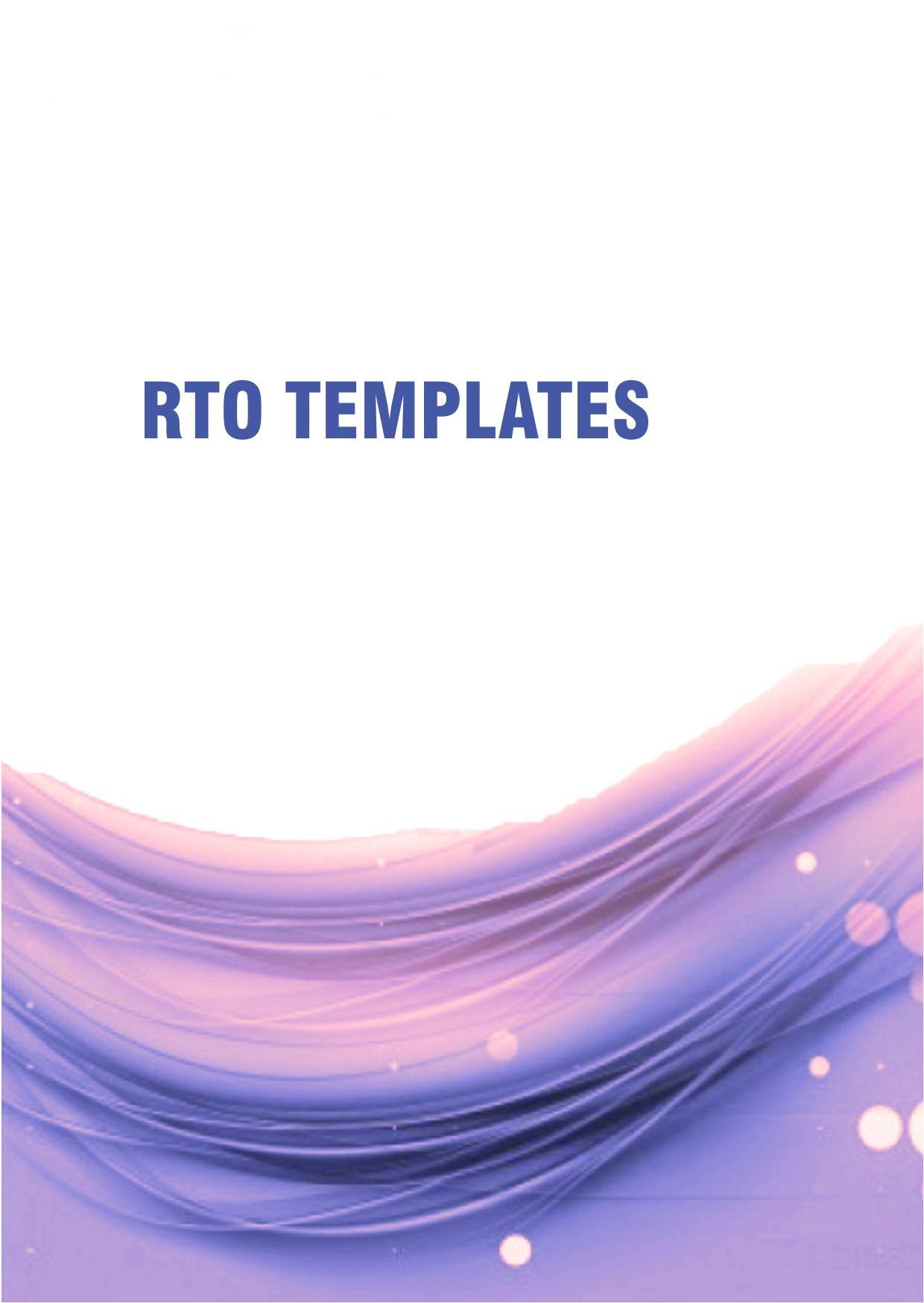 RTO Templates - EDministrate